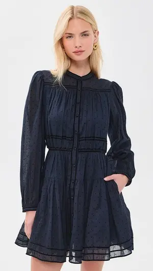 Ulla Johnson Lumi Long Sleeve Cotton Mini Dress