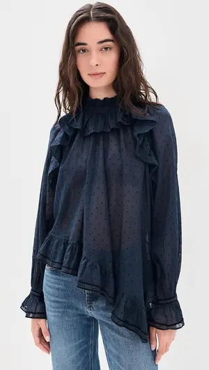 Ulla Johnson Marcella Long Sleeve Cotton Blouse