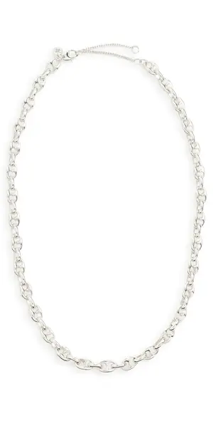 Madewell Puffy Mariner Link Necklace - Warm Silver
