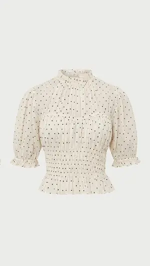 Ulla Johnson Rae Short Sleeve Cotton Top