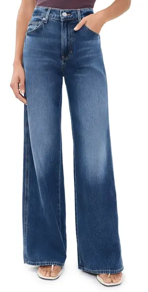 Veronica Beard Kasey Wide Leg Jeans - Bright Blue
