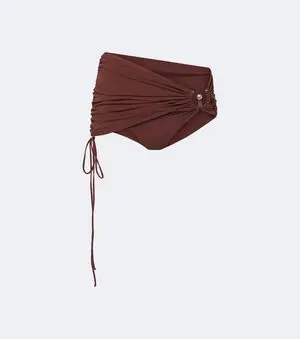 Christopher Esber Embellished Ruched Bikini Bottoms