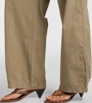 FRAME Gallery Cotton Wide-leg Pants