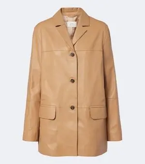 Loulou De Saison Nari Leather Jacket - Beige