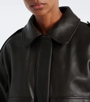 Loulou De Saison Russo Leather Bomber Jacket