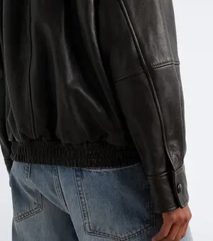 Loulou De Saison Russo Leather Bomber Jacket