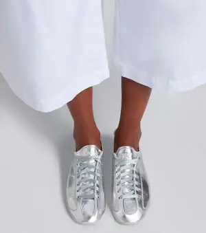 Jacquemus Metallic Leather Lace-up Sneakers