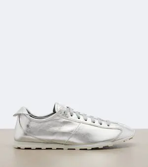 Jacquemus Metallic Leather Lace-up Sneakers