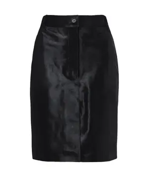 Loulou De Saison Debi Calf Hair Mini Skirt - Black