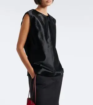 Loulou De Saison Juni Pony-effect Leather Top