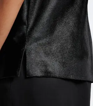 Loulou De Saison Juni Pony-effect Leather Top