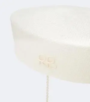 Ruslan Baginskiy Faux-pearl Straw Hat