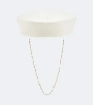 Ruslan Baginskiy Faux-pearl Straw Hat