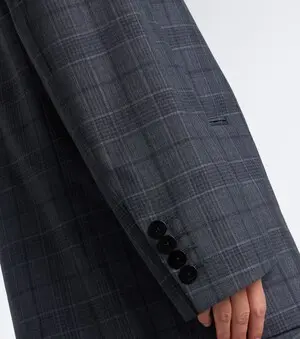Gucci Oversized Checked Wool Blazer