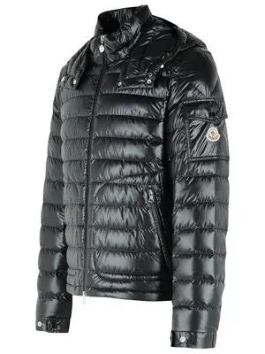 Moncler Lauros' Short Hooded Down Jacket In Polyester