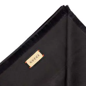Gucci Gg Jacquard Wool And Silk Scarf