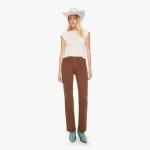 MOTHER The Kick It Straight Leg Pants - Brown