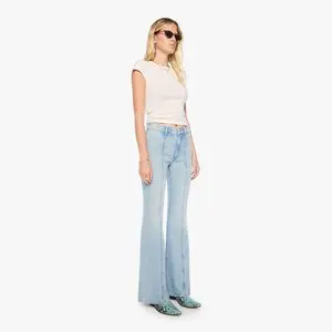 High-Rise Metallic Jeans