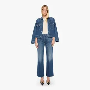 MOTHER The Bookie Sneak Buckaroo Jeans - Blue