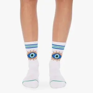 MOTHER Baby Steps Cosmic Eye Socks - White
