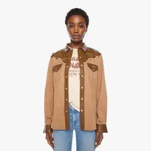 MOTHER The Sueded Honey Biscute Western Shirt