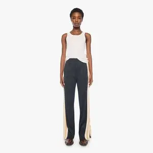 MOTHER Track Star Wide Leg Pants With Contrast Side Stripe - Yellow