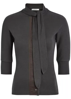 LEMAIRE Ascot Ribbed Cotton-blend T-shirt