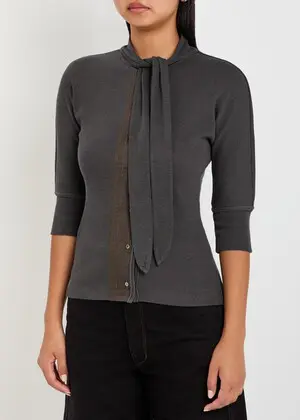 LEMAIRE Ascot Ribbed Cotton-blend T-shirt