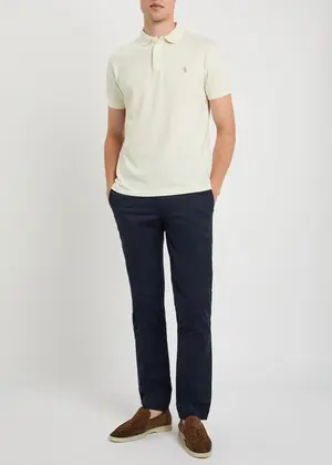 Polo Ralph Lauren Logo-embroidered Piqué Cotton Polo Shirt - Cream
