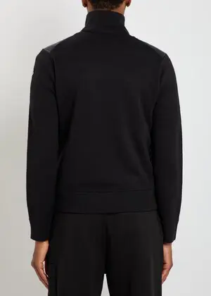 Moncler Padded Knit And Nylon Jacket