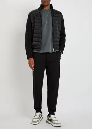 Moncler Padded Knit And Nylon Jacket