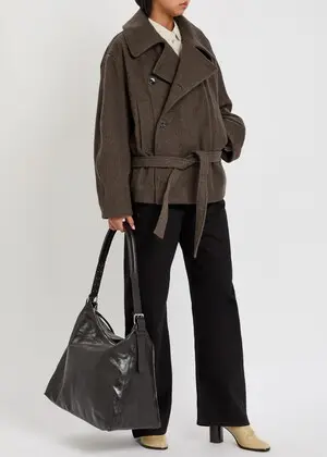 LEMAIRE Double-breasted Belted Wool-blend Wrap Coat