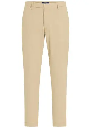 Polo Ralph Lauren Slim Tapered-leg Stretch-cotton Chino Trousers - Khaki