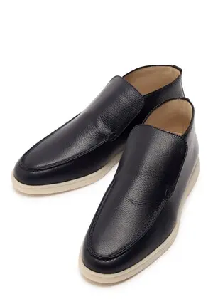 AURELIEN City Grained Leather Loafers