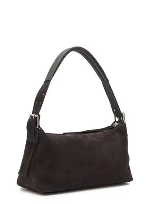 LEMAIRE Belted Baguette Suede Shoulder Bag