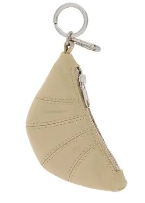 LEMAIRE Croissant Mini Leather Bag Charm - Cream