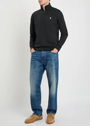 Polo Ralph Lauren Half-zip Cotton-blend Sweatshirt