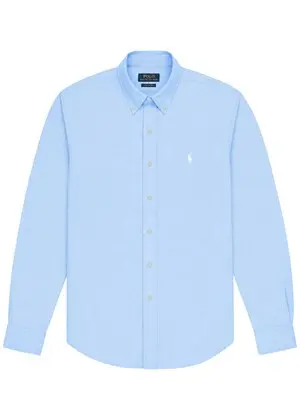 Polo Ralph Lauren Logo-embroidered Cotton Shirt - Blue