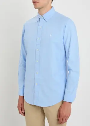 Polo Ralph Lauren Logo-embroidered Cotton Shirt - Blue