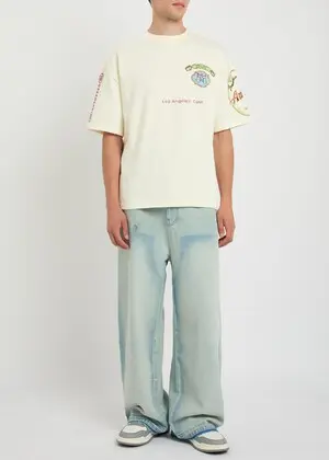 Amiri Logo-embroidered Relaxed Straight-leg Jeans