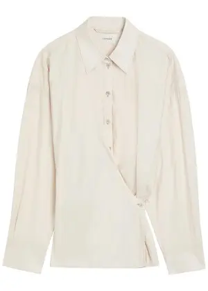 LEMAIRE Twisted Cotton And Silk-blend Shirt - Cream