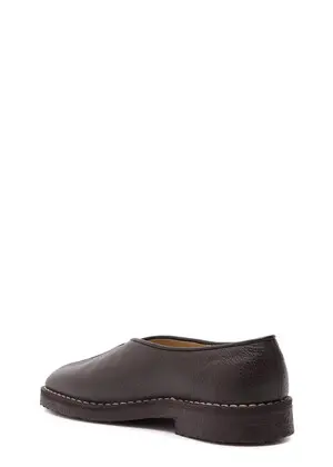 LEMAIRE Piped Grained Leather Slippers