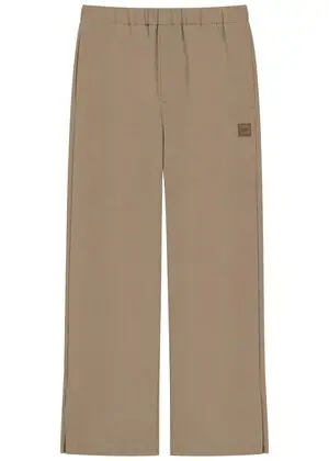Amiri Straight-leg Stretch-crepe Track Pants - Sand