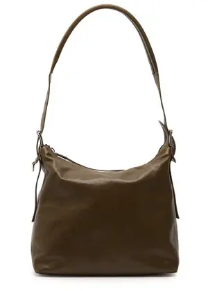 LEMAIRE Belted Small Leather Hobo Bag - Tan