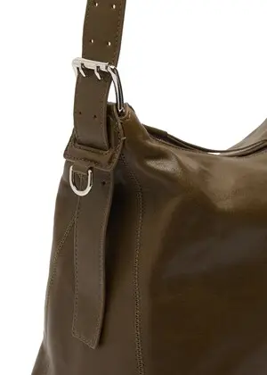 LEMAIRE Belted Small Leather Hobo Bag