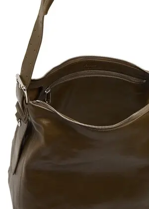 LEMAIRE Belted Small Leather Hobo Bag