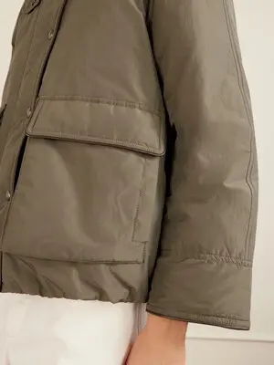 Brunello Cucinelli Shearling-trimmed Padded Cotton-blend Down Jacket