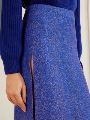 JIL SANDER Draped Jacquard Midi Skirt