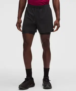 Lululemon Fast And Free Lined Running Shorts - Black/black