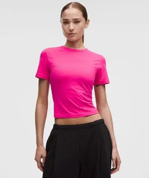 Lululemon Little Jersey Tee Crewneck, Short Sleeve, Slim Fit - Flamingo Fun Tone